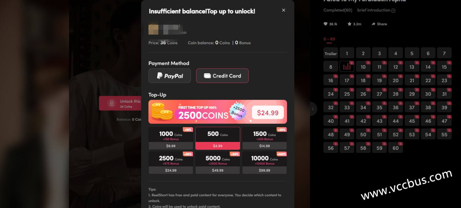 爆火北美的ReelShort短剧视频平台国内怎么看？看不了？国内怎么用？付费订阅信用卡 – VCCBUS