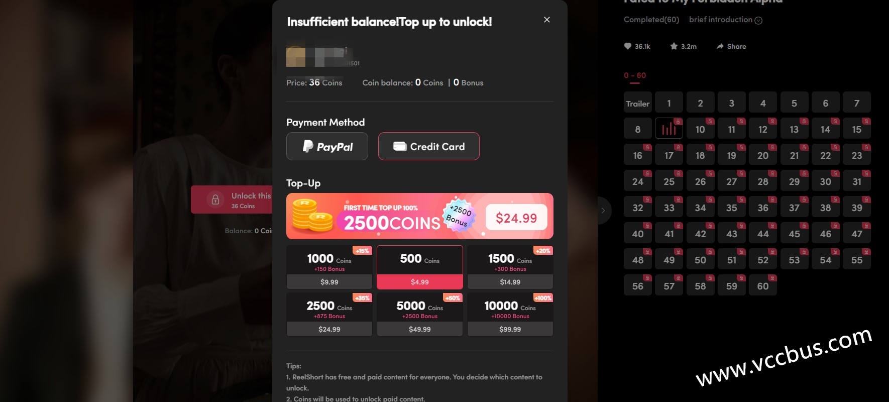 爆火北美的ReelShort短剧视频平台国内怎么看？看不了？国内怎么用？付费订阅信用卡 – VCCBUS