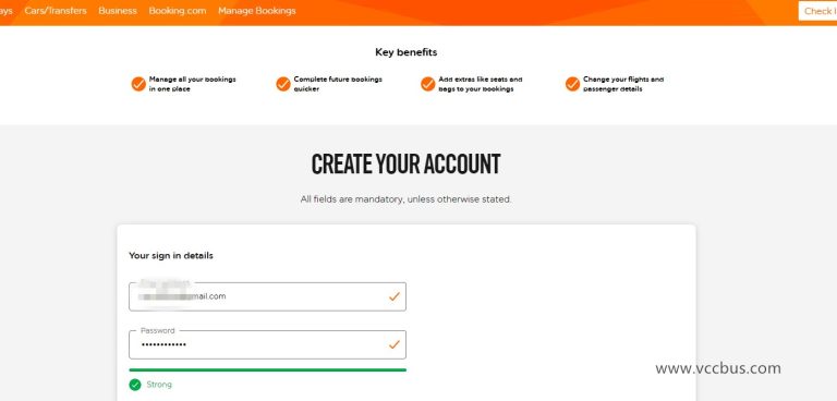 欧洲easyJet易捷航空通过官网预定国际航班机票操作步骤教程虚拟信用卡订机票 – VCCBUS